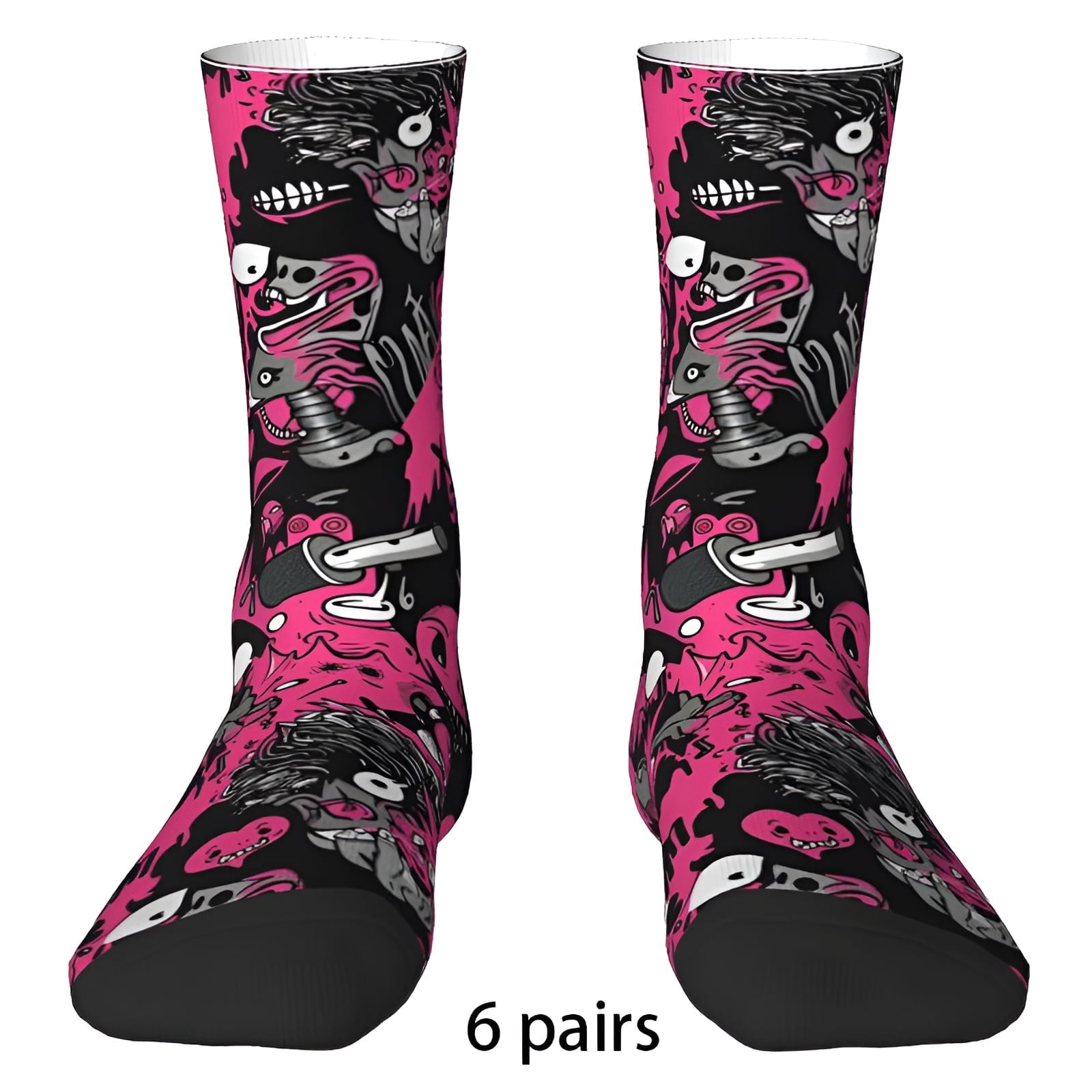 TELOLY 6Pairs Crew Socks for Men9-13Socks Men Men's Socks ,Style4 ...