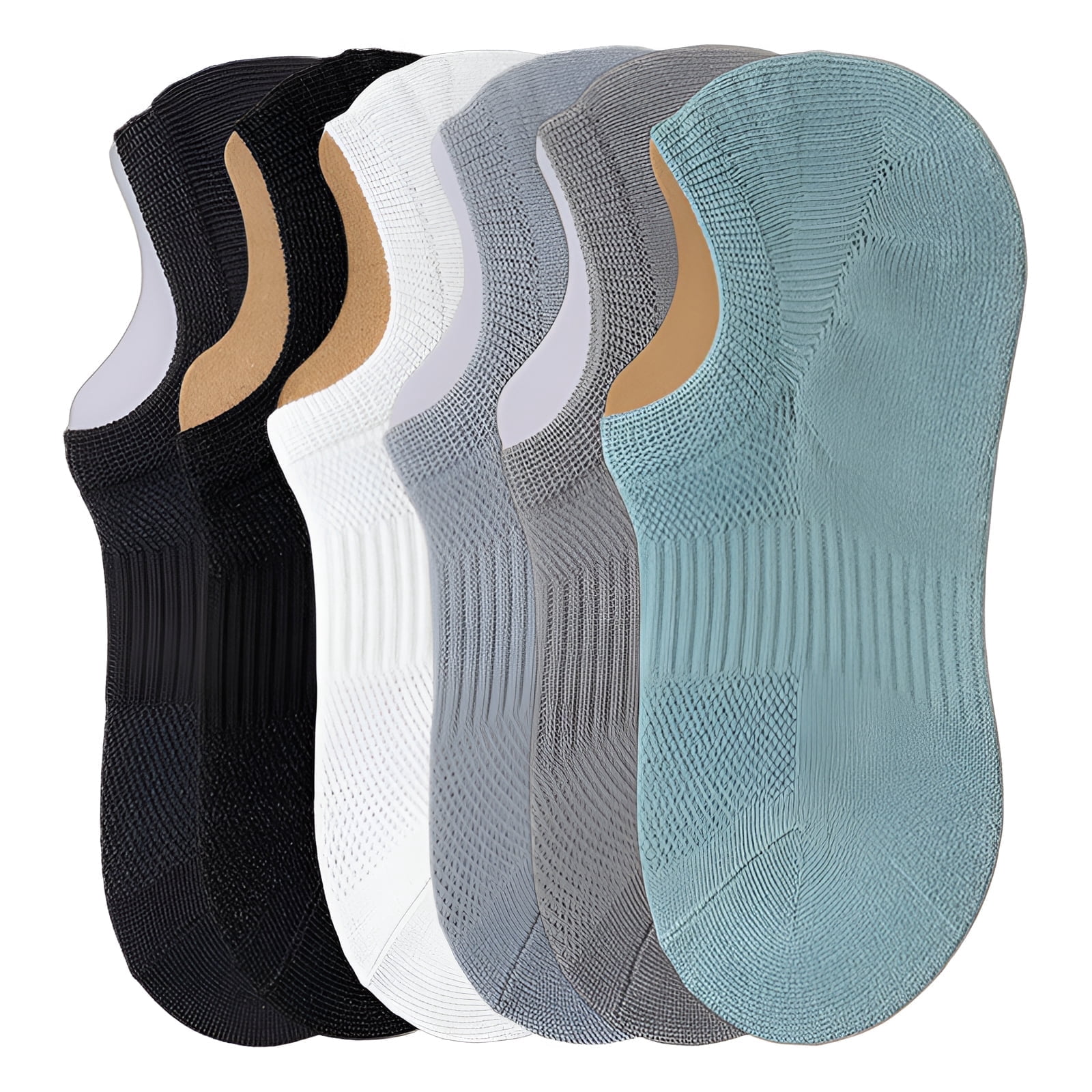 TELOLY 6Pairs No Show Mens Ankle Socks Size 9-119-13Mens Ankle Socks ...