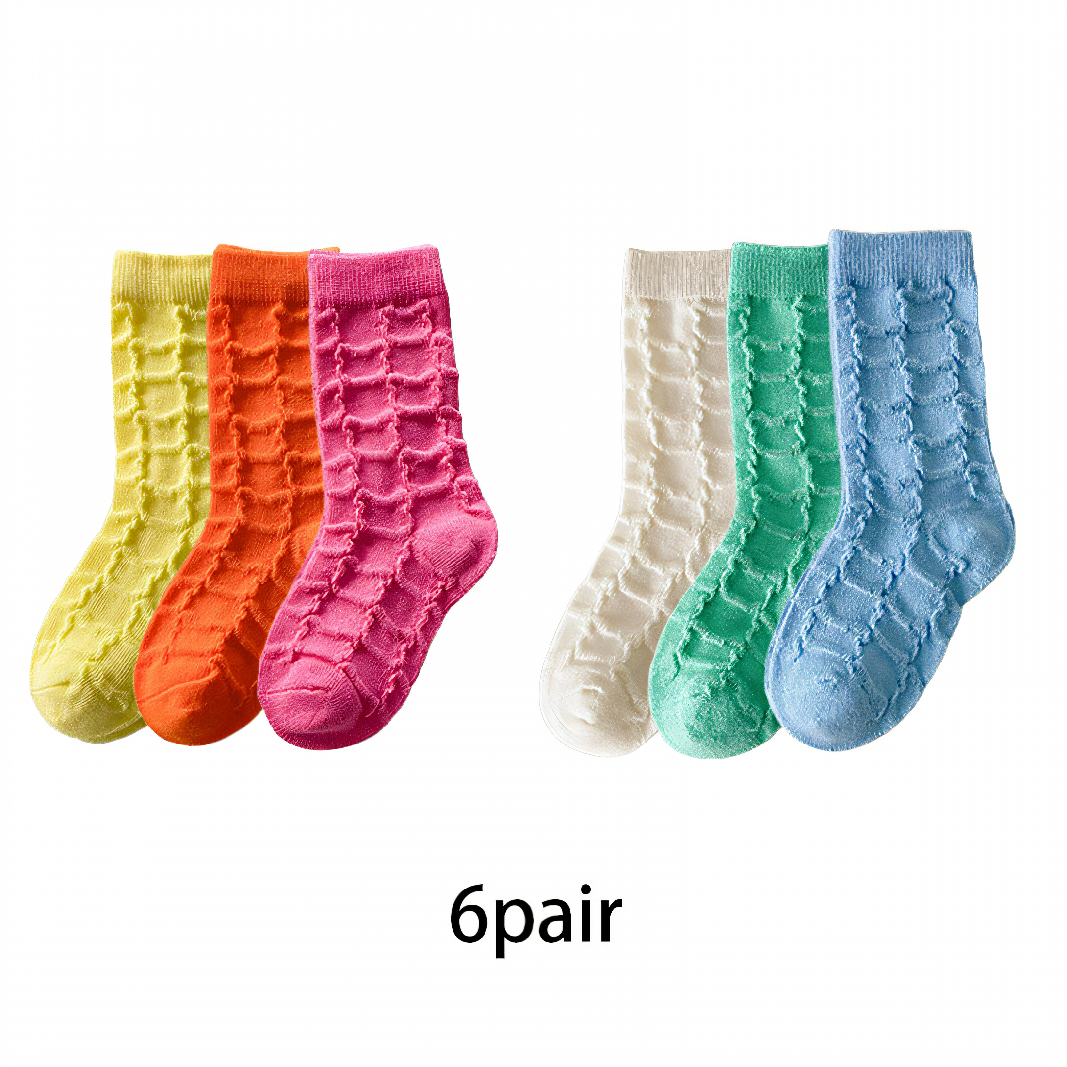 TELOLY 6Pairs Toddler Socks,Stronger Breathability in Mesh Design,Great ...