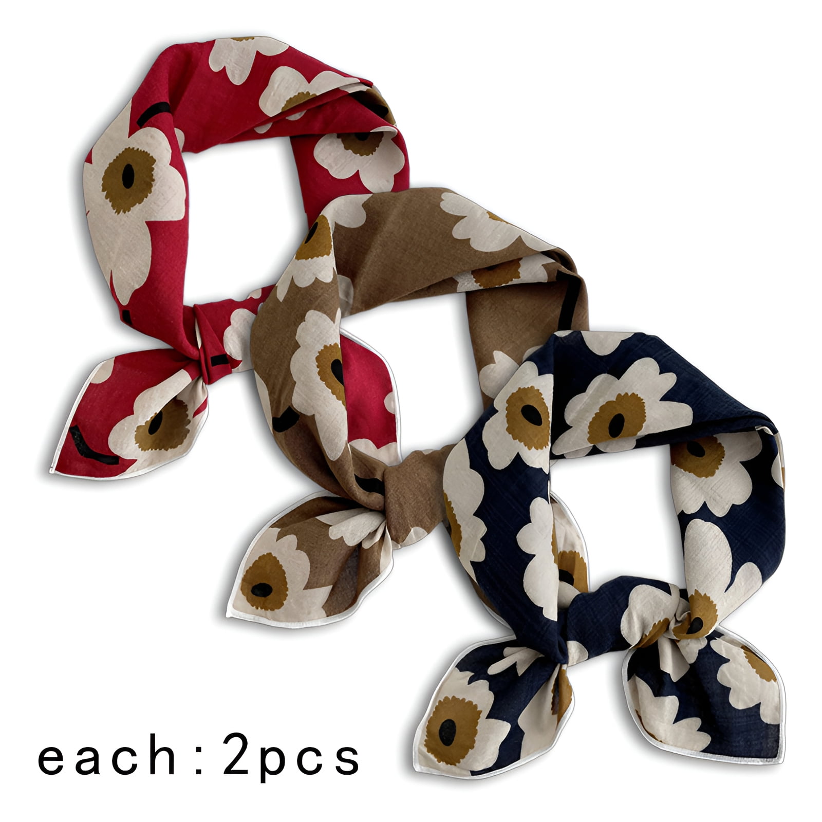 TELOLY 6Pcs Bandanas for Women,Printing Red Bandana,Cute and Sweet ...