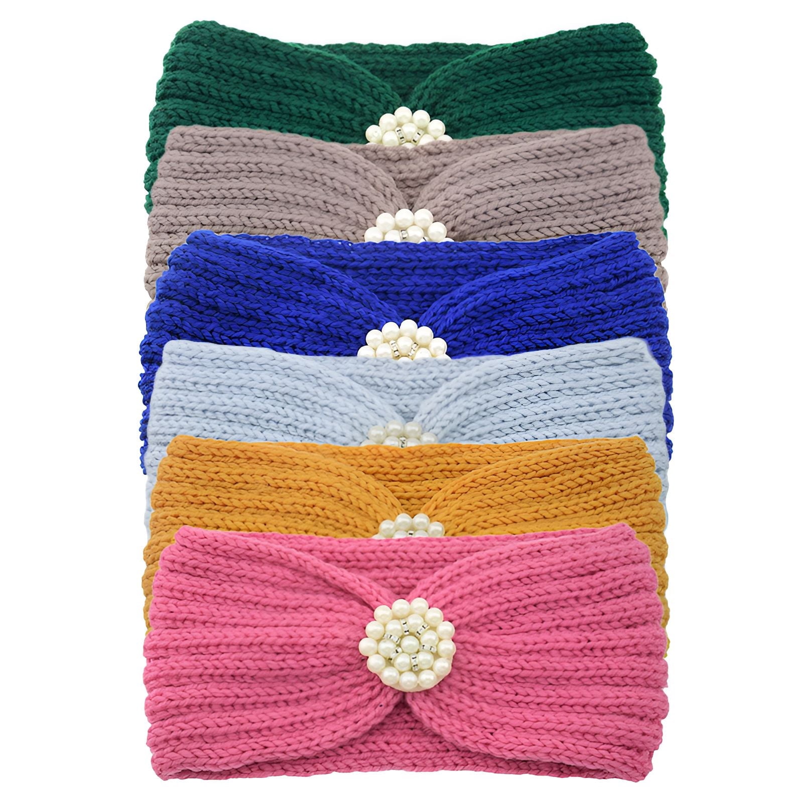 TELOLY 6Pcs Headbands for Women,Polyester Hair Wrap,Headbands for Women ...