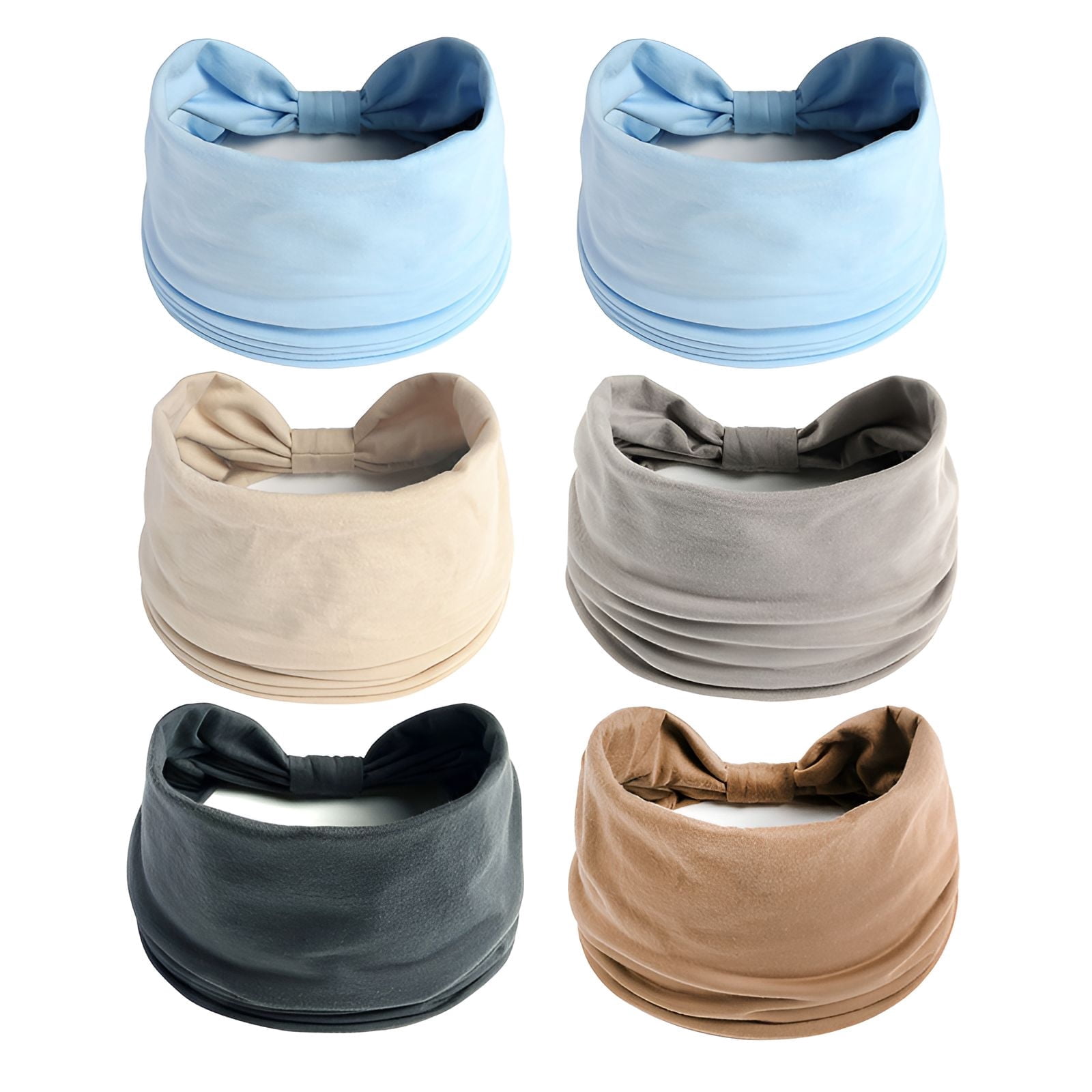TELOLY 6Pcs Headbands for Women,Polyester Sweat Headband,Sweatbands for ...