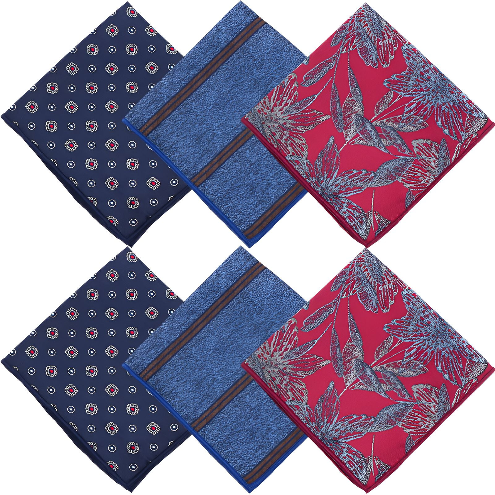 TELOLY 6Pcs Pocket Squares for Men,23*23 Cm Pocket Squares for Men ...