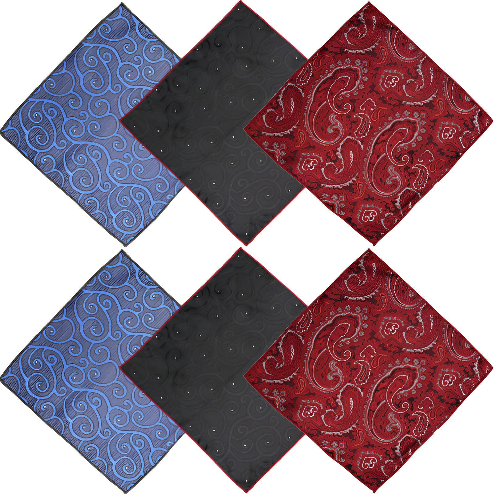 TELOLY 6Pcs Pocket Squares for Men,Casual Business Pocket Squares for ...