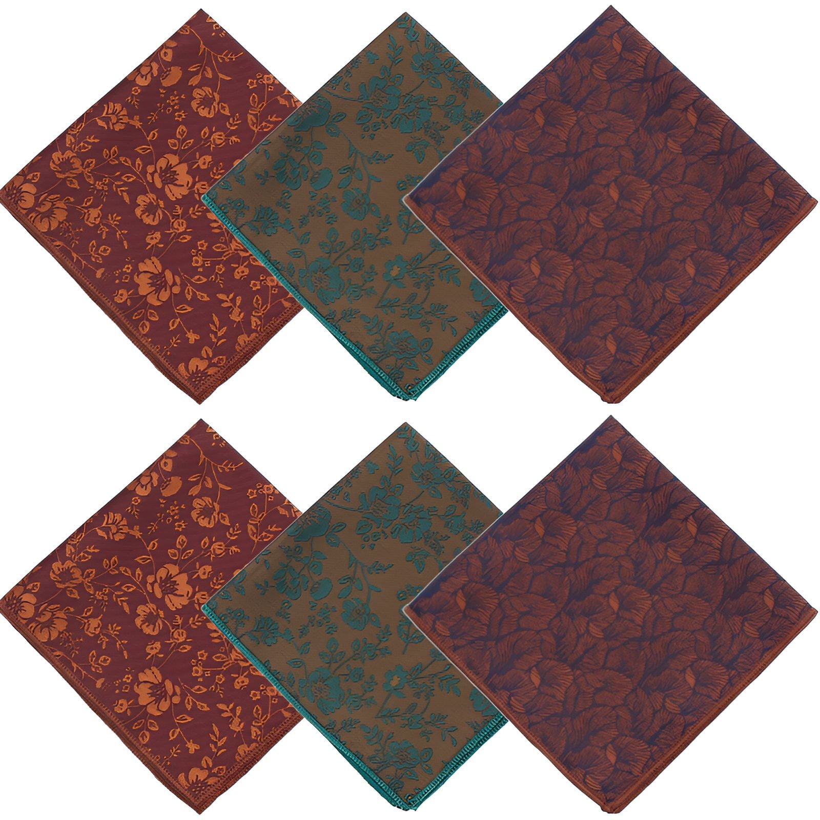 TELOLY 6Pcs Pocket Squares for Men,Party Handkerchief Pocket Squares ...