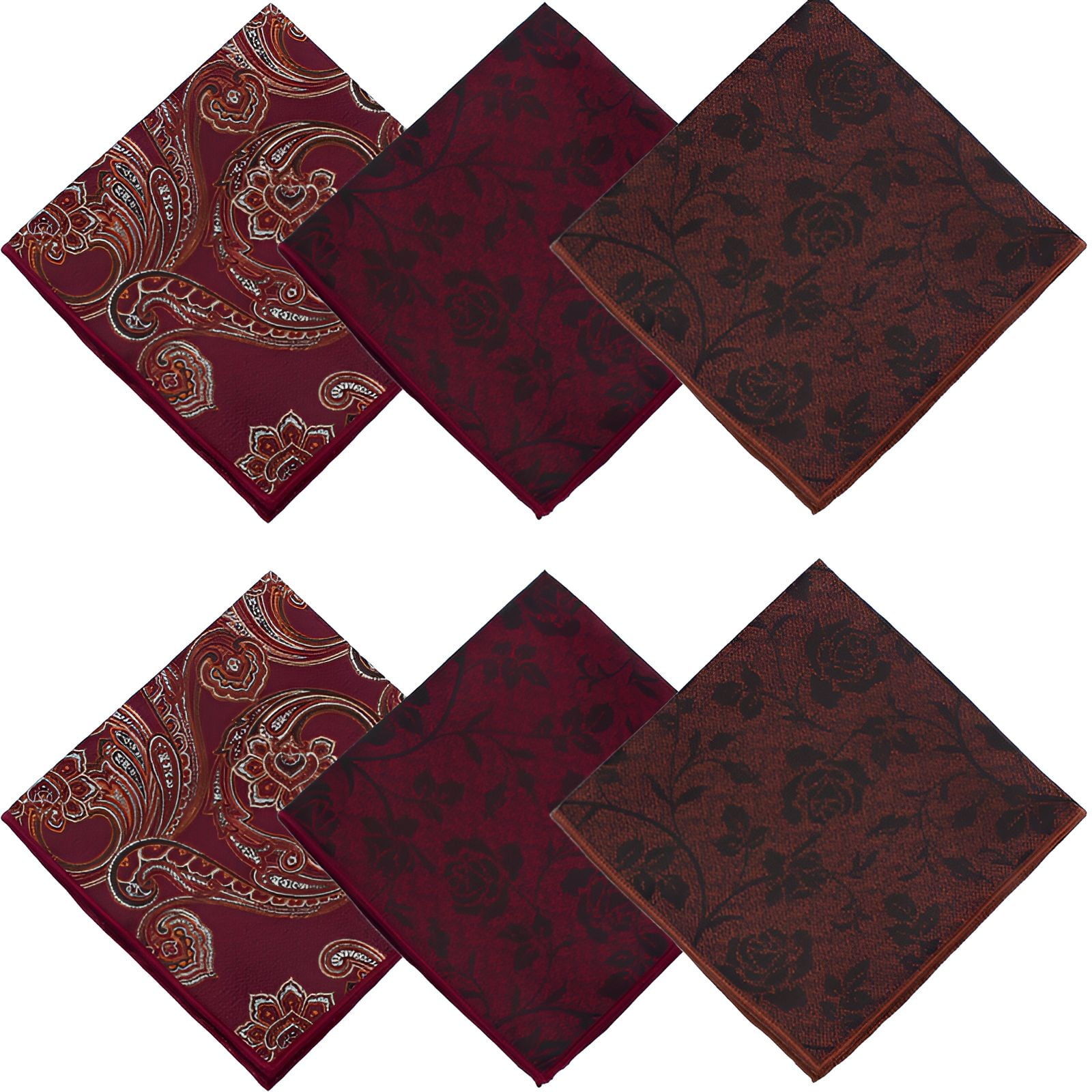 TELOLY 6Pcs Pocket Squares for Men,Tuxedo Pocket Square Pocket Squares ...