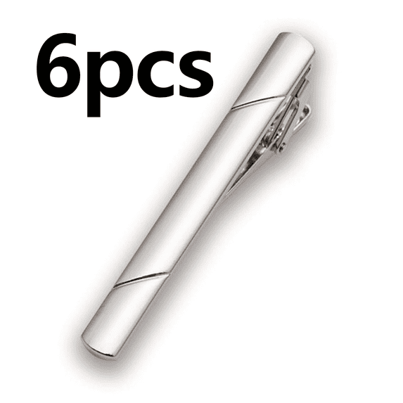 TELOLY 6Pcs Tie Clips for Men Zipper Convenience Tie Bar Great for ...