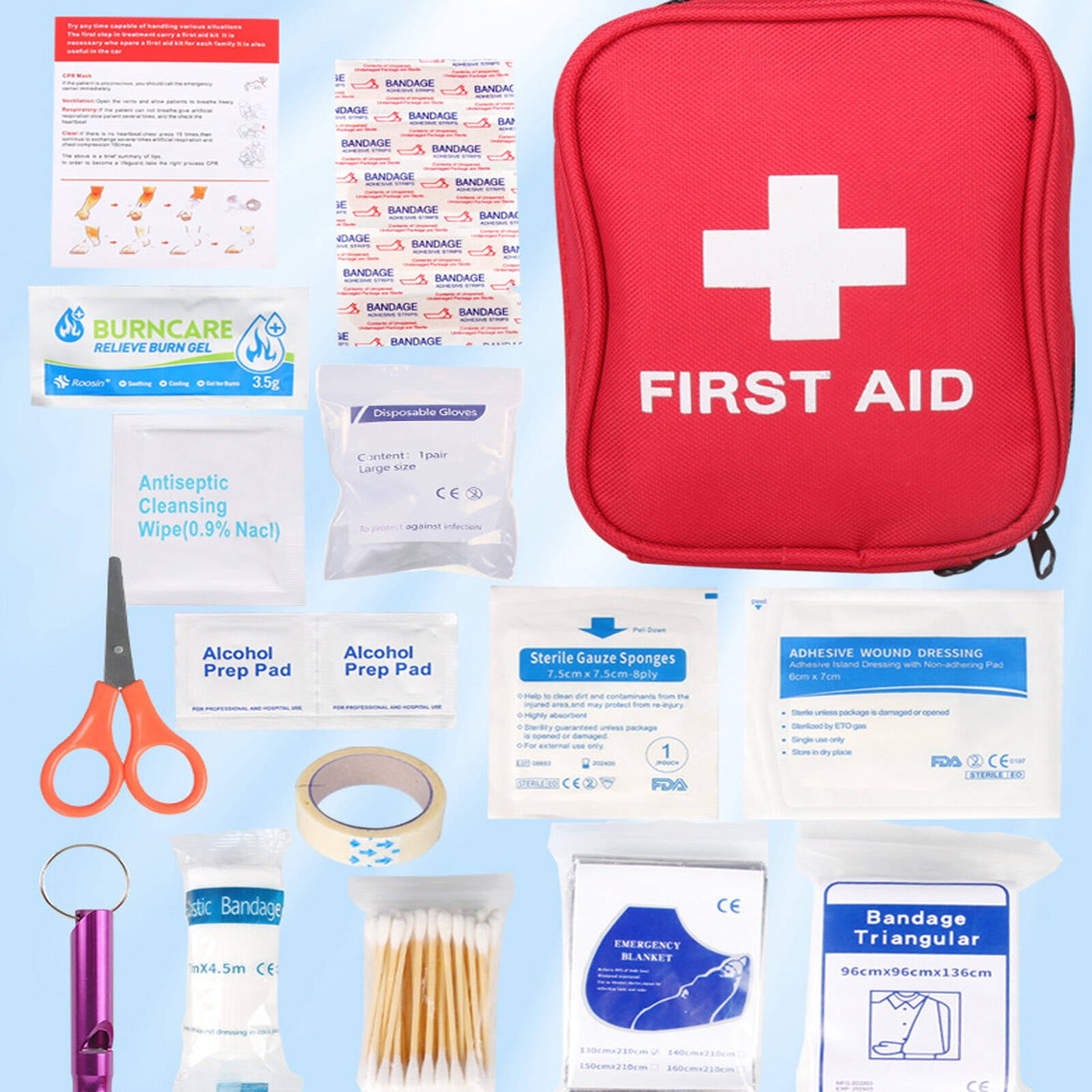 TELOLY 75Pcs First Aid Kit Comprehensive First Aid Kit for Home ...