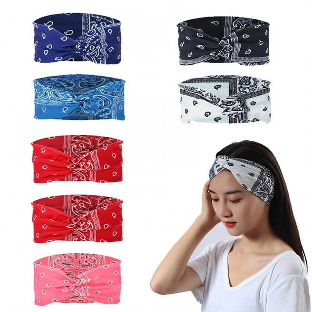 TELOLY 7Pcs Headbands for Women,Lacquer Cotton Hair Accessories,Turban ...