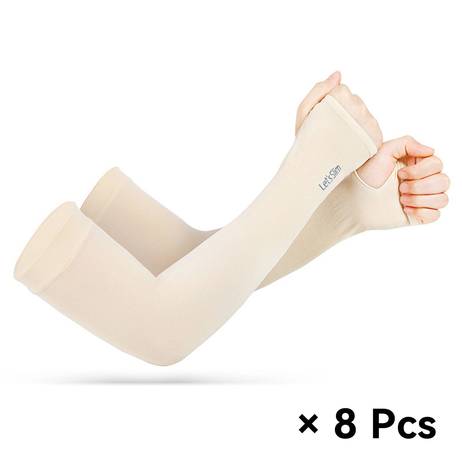 TELOLY 8 Pcs Arm Sleeves for Women,Show Fingers Arm Sleeves,Uv ...