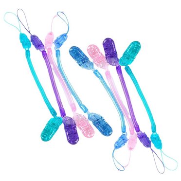 TELOLY 2 Pcs Pacifier Clip Double-Sided Pattern Pacifier Holder ...