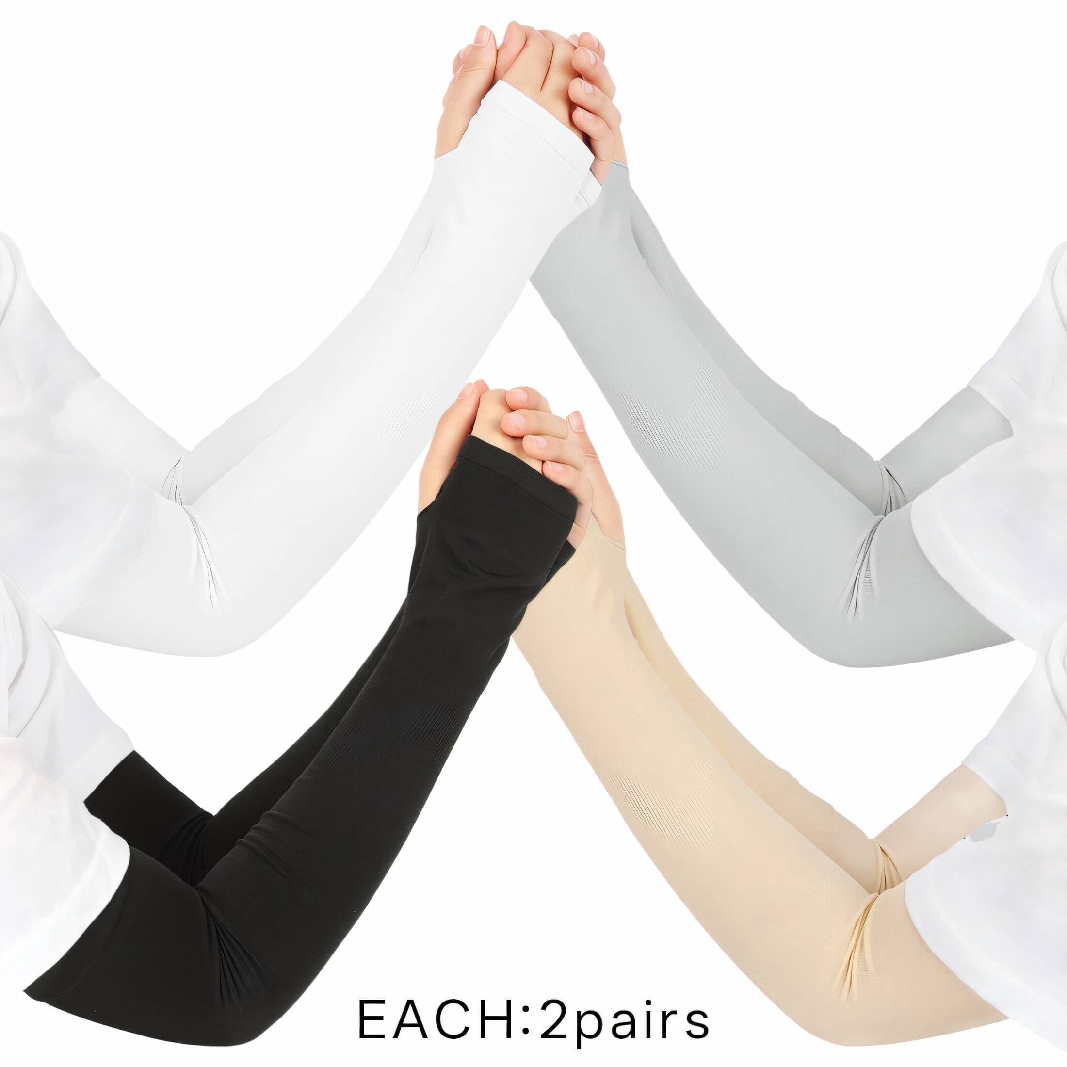 TELOLY 8Pairs Arm Sleeves,Rapid Drying UPF50+ Nylon Arm Sleeves for ...