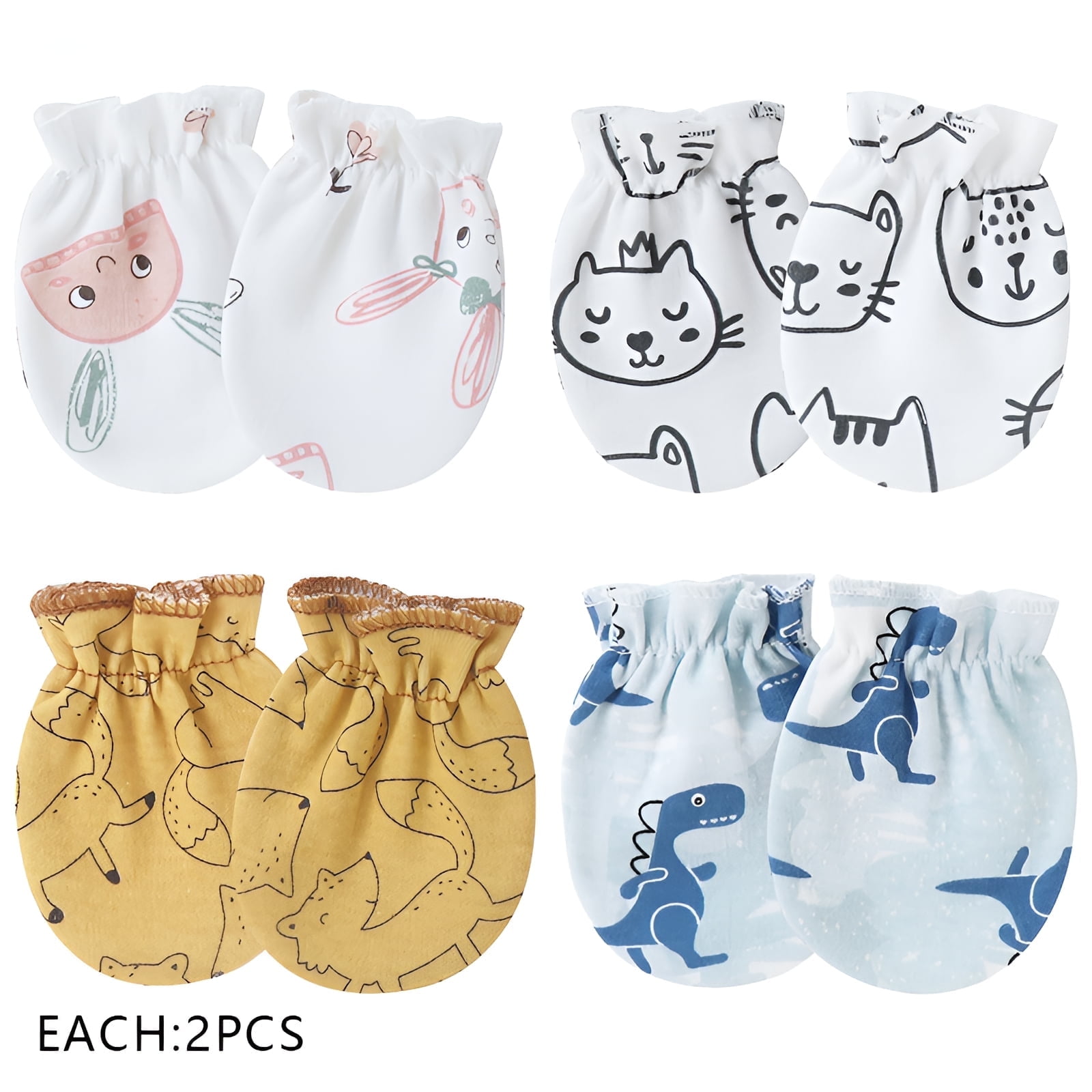TELOLY 8Pcs Baby Mittens,Great for Babies Baby Mittens Newborn,Moisture ...
