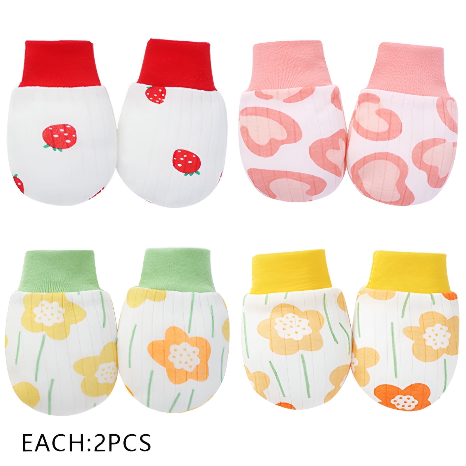TELOLY 8Pcs Baby Mittens,Lightweight and Comfortable Baby Mittens ...