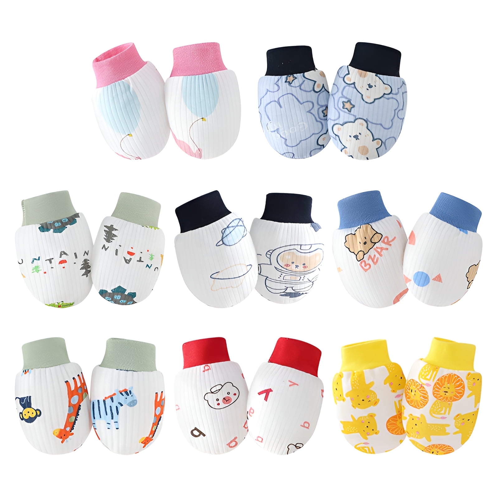 TELOLY 8Pcs Baby Mittens,Moisture-Wicking and Airy Baby Mittens Newborn ...