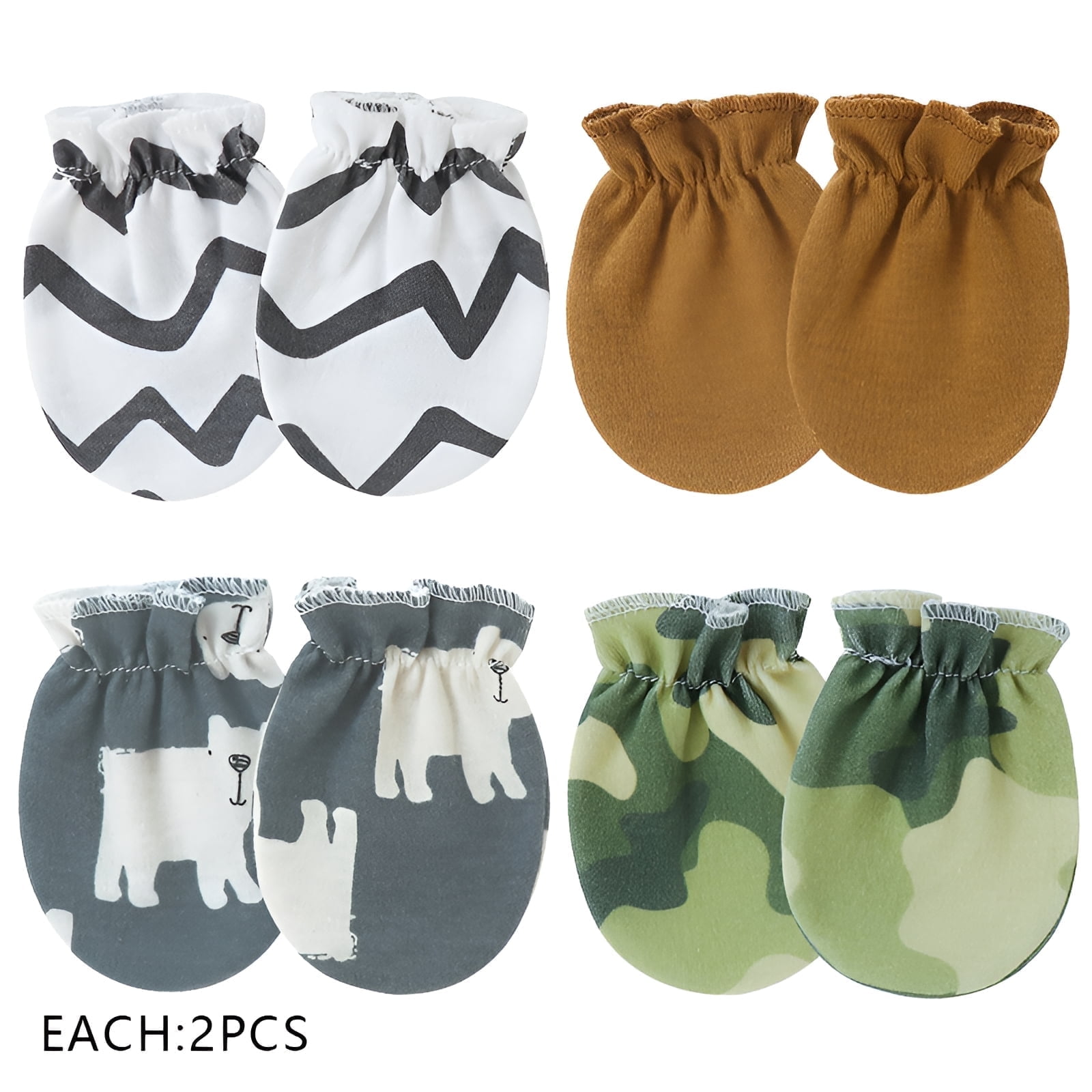 TELOLY 8Pcs Baby Mittens,Skin-Friendly Comfort Baby Mittens Newborn ...
