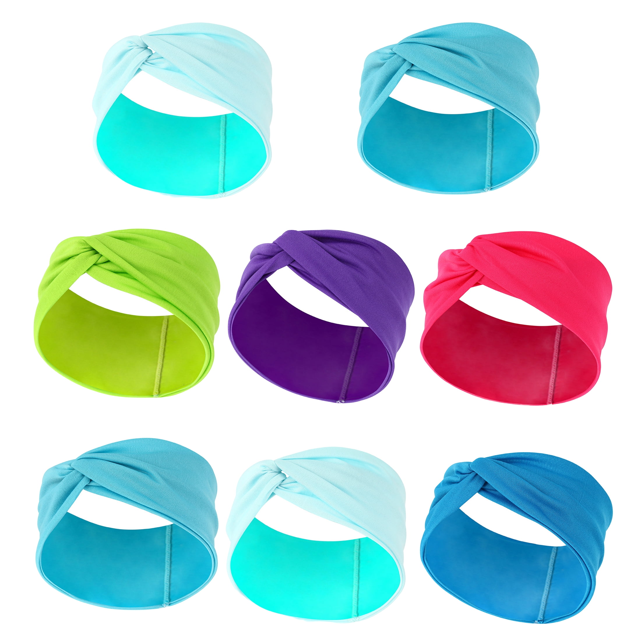 TELOLY 8Pcs Headbands for Women,Polyester Girls Headbands 8-12,Turban ...