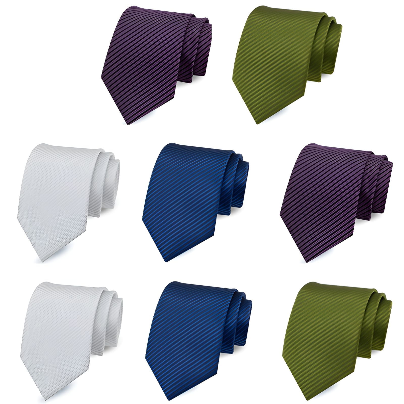 TELOLY 8Pcs Ties for Men,Bright Colors Mens Ties,Fashion Accessory Mens ...