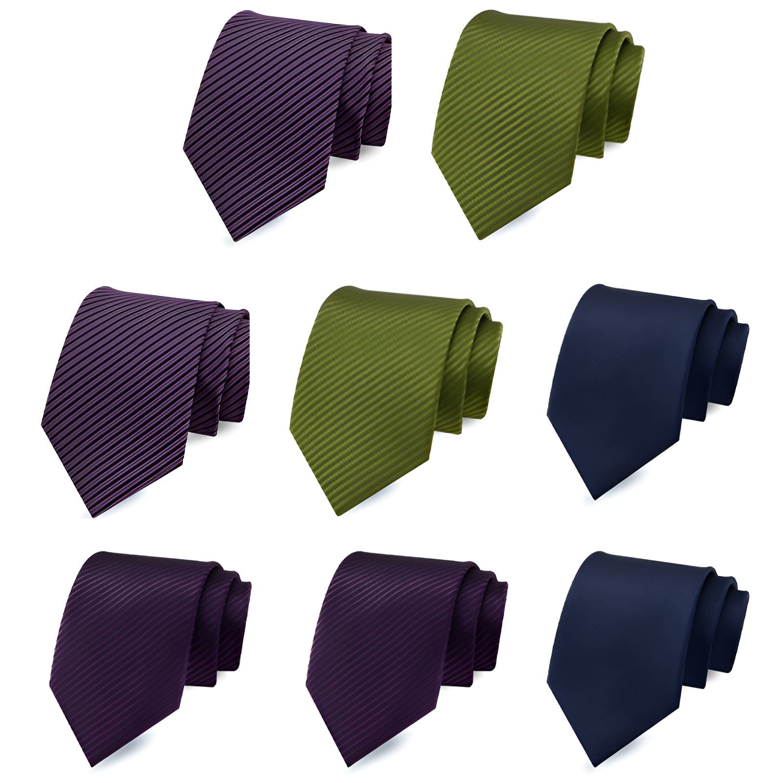 TELOLY 8Pcs Ties for Men,High Gloss Mens Ties,Detailed Craft Mens Tie ...