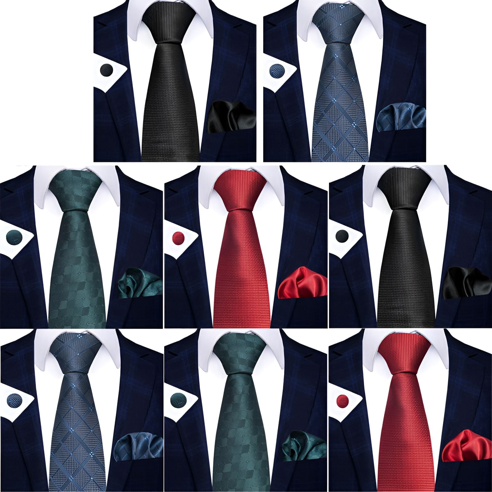 TELOLY 8Pcs Ties for Men,Strong Gloss Mens Ties,Good Cut Mens Tie,Color ...