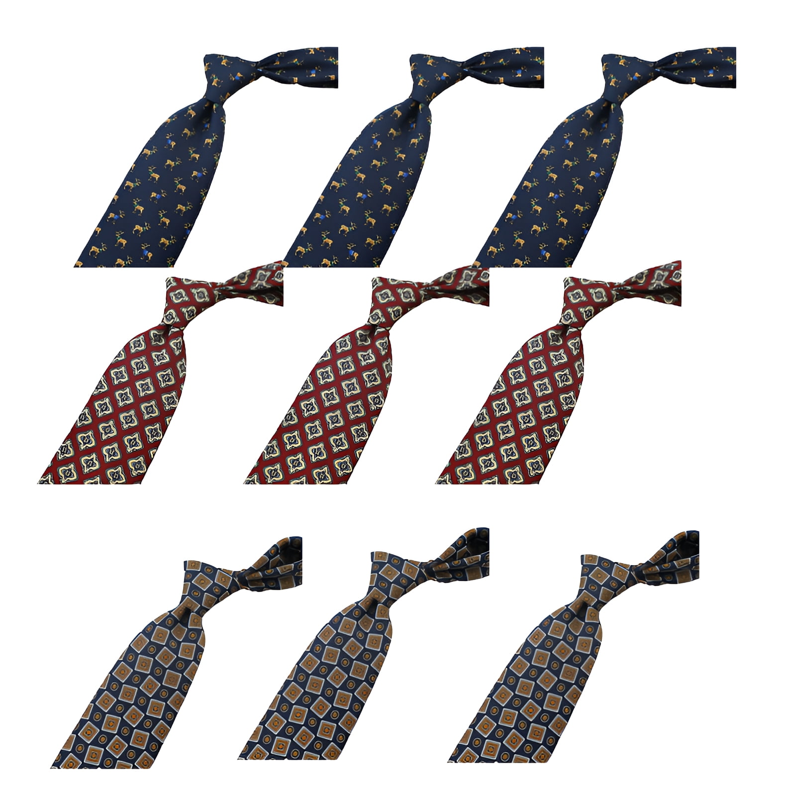 TELOLY 9Pcs Ties for Men,Classic Pairing Mens Ties,Luxurious Feel Mens ...