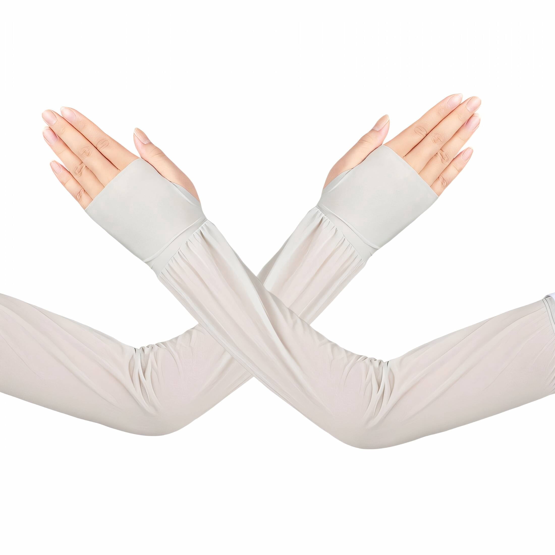 TELOLY Arm Sleeves,Thumb Opening UPF50+ Nylon Sleeves to Cover Arms for ...