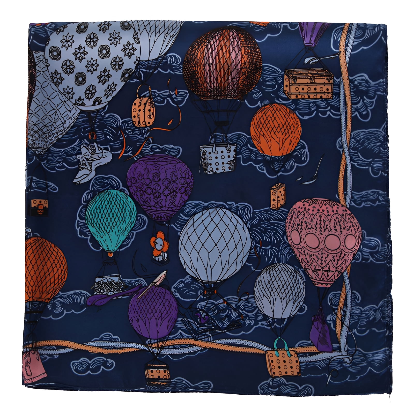 TELOLY Bandanas for Women,Girly Style Silk Bandana,Travel Headwear Blue ...