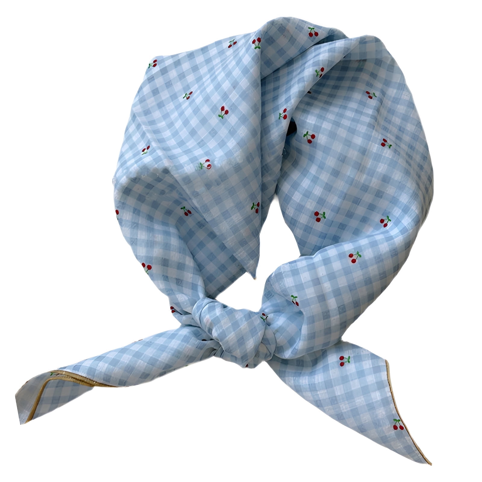 TELOLY Bandanas for Women,Green Grid Blue Bandana,58*58cm Cotton and ...