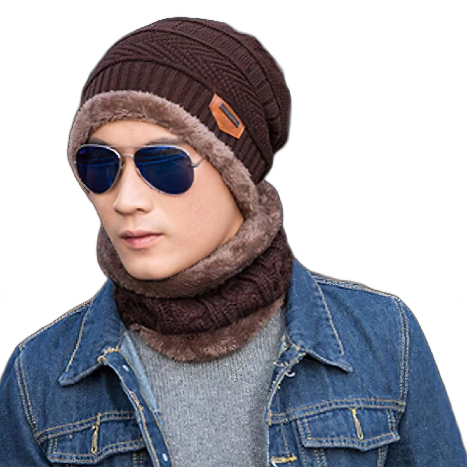 TELOLY Beanies Hats Men,Cold-Weather Neck Warmer Winter Hats for Men ...