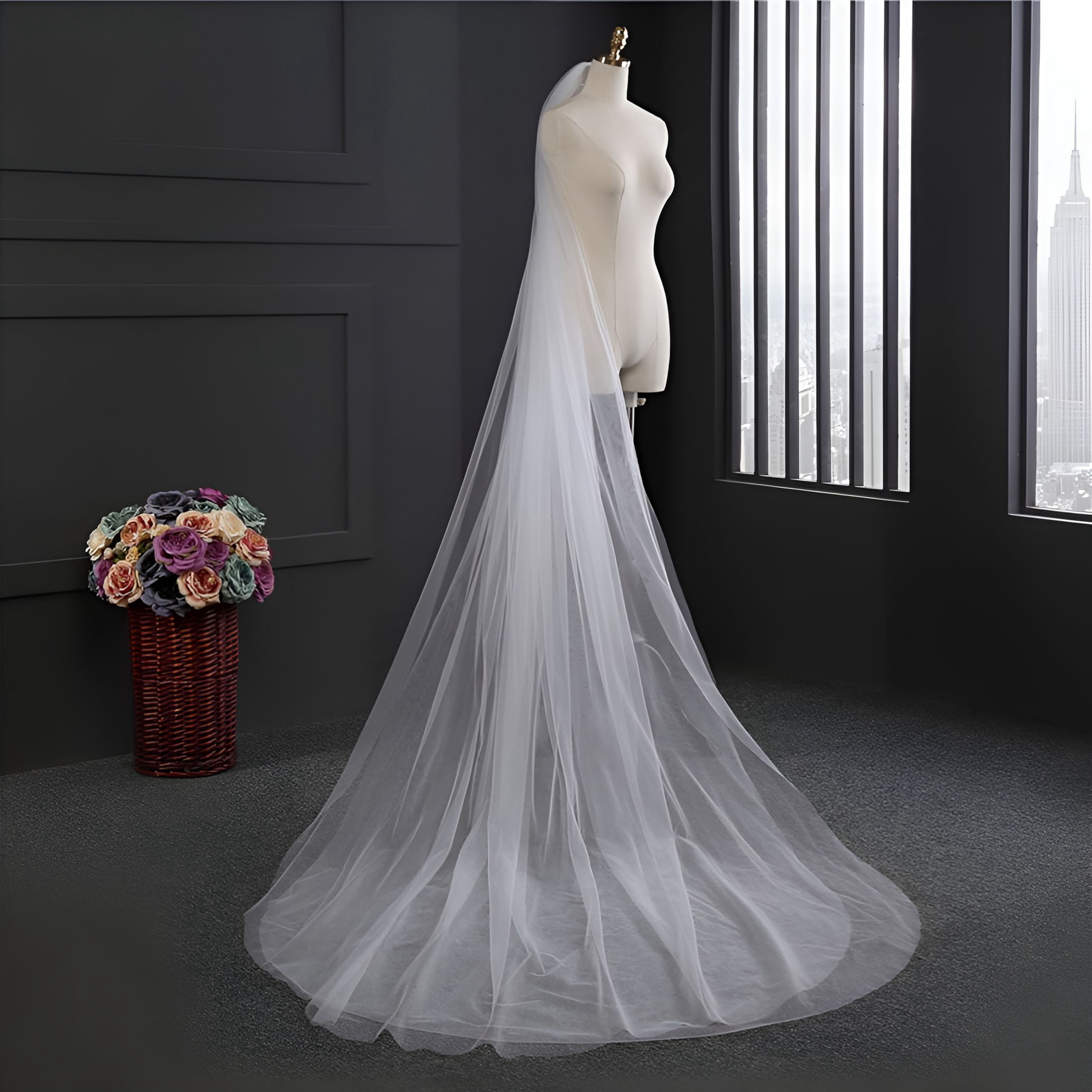 TELOLY 2026 New Bridal Veil 3M Long Wedding Veil Double Layer Tulle ...