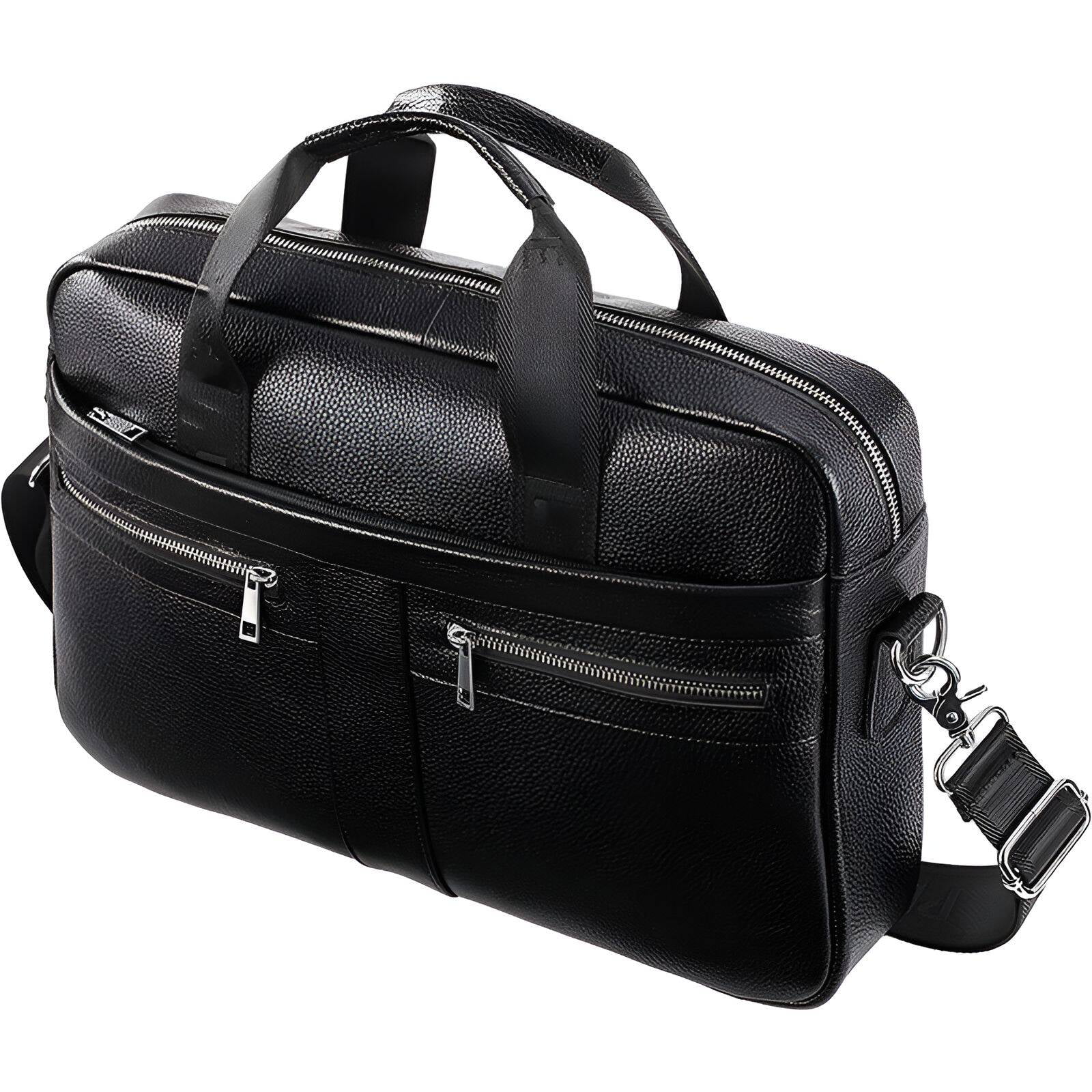 TELOLY Briefcases for Men,High-End Texture Leather Laptop Bag for Men ...