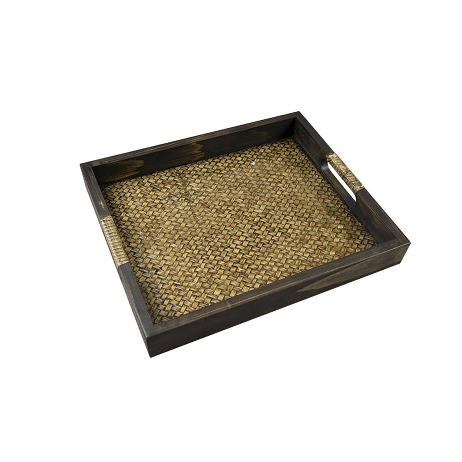 TELOLY Coffee Table Tray,Thai Rattan Craftsmanship Serving Dishes ...