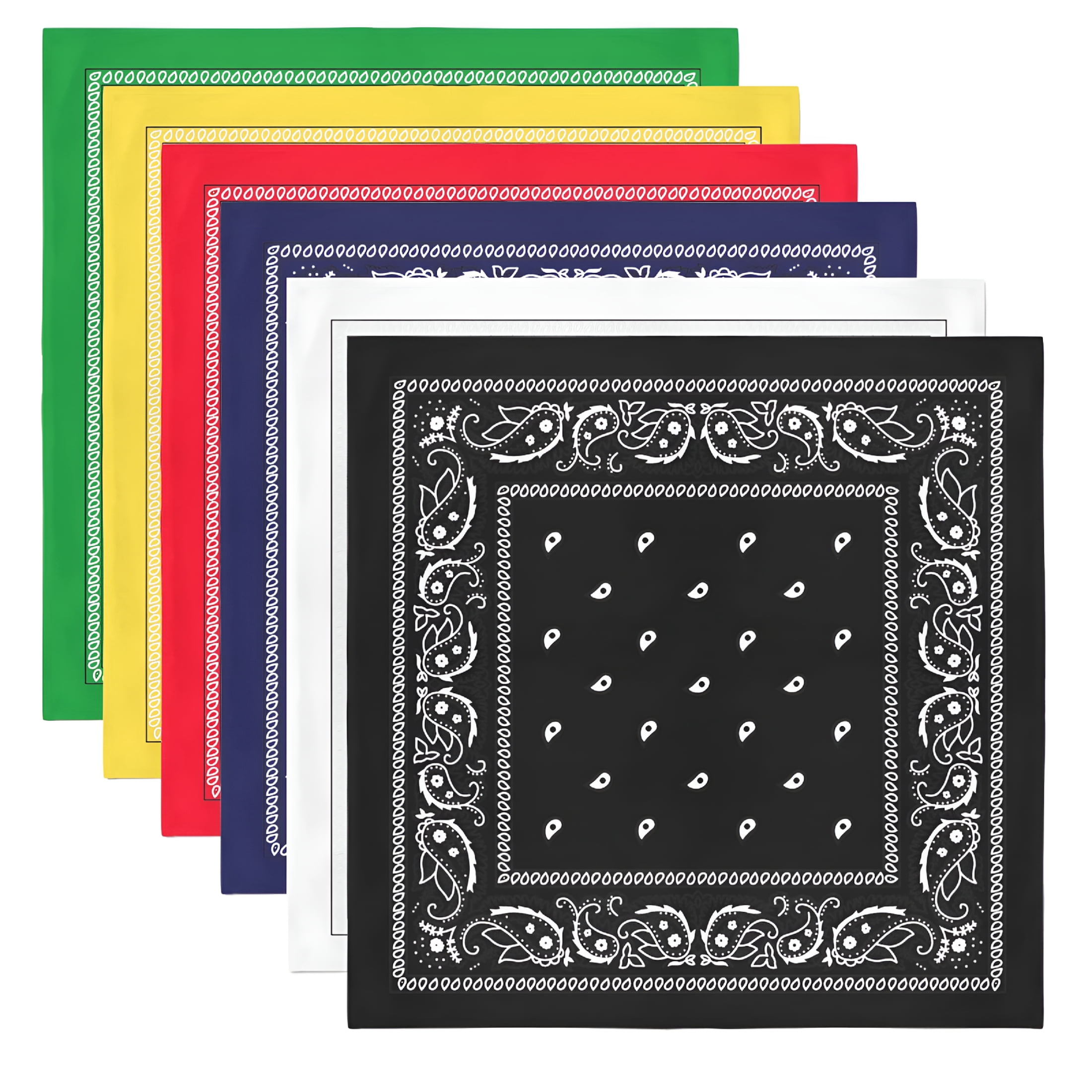 TELOLY Color Mix Bandanas by Dozen 12 Pack for Women and Men bandana ...
