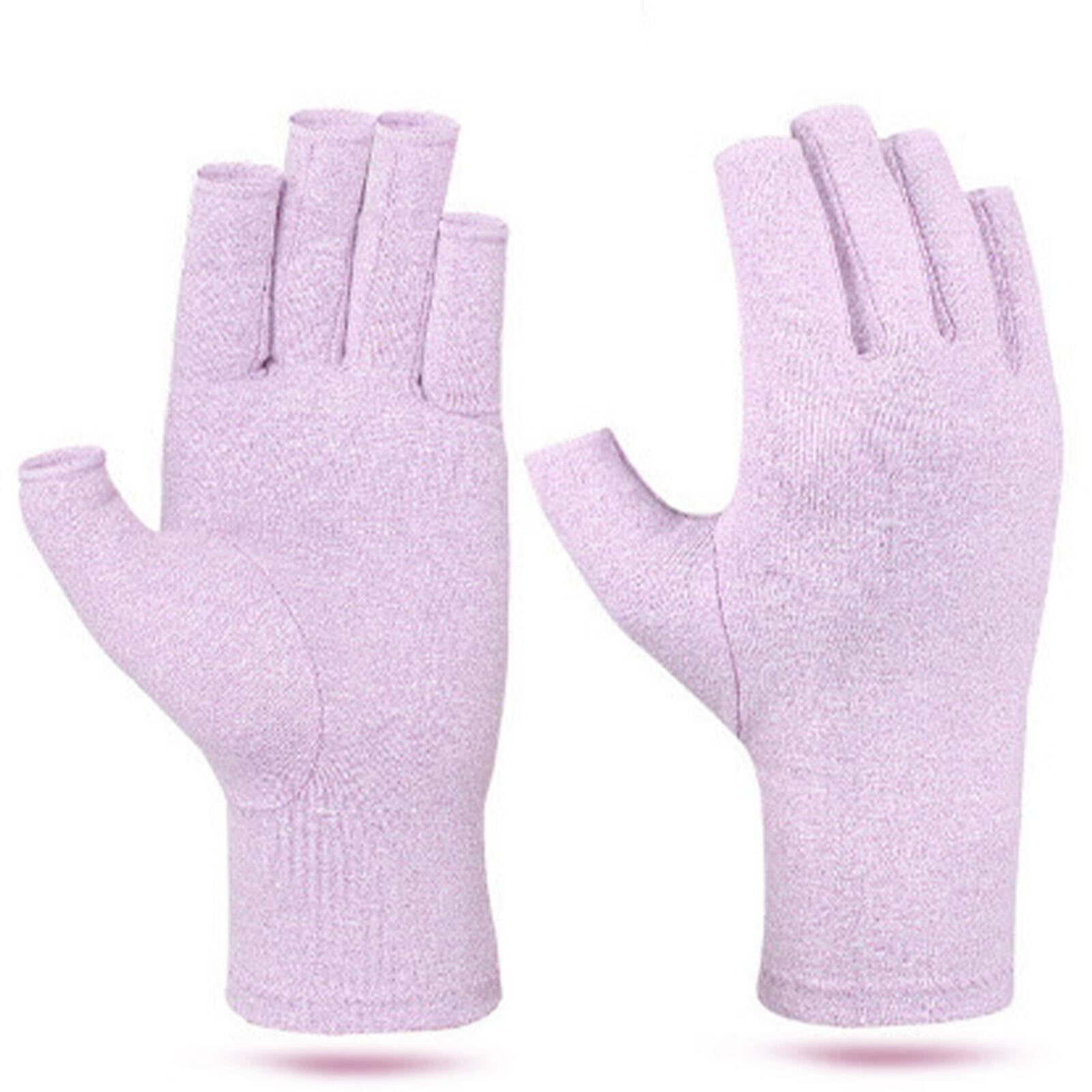 TELOLY Compression Gloves Multi-Layer Warmth Fingerless Gloves Ski ...