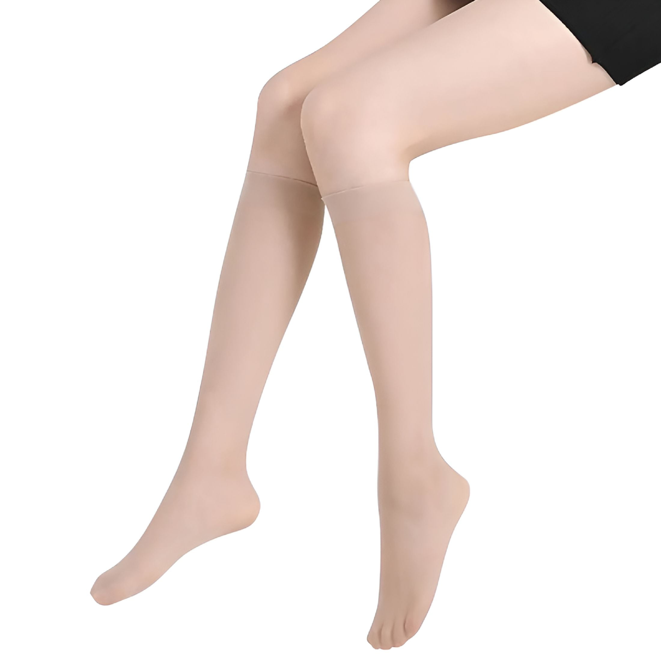 TELOLY Compression Socks for Women Mid Tube Stockings Female Anti Hook ...
