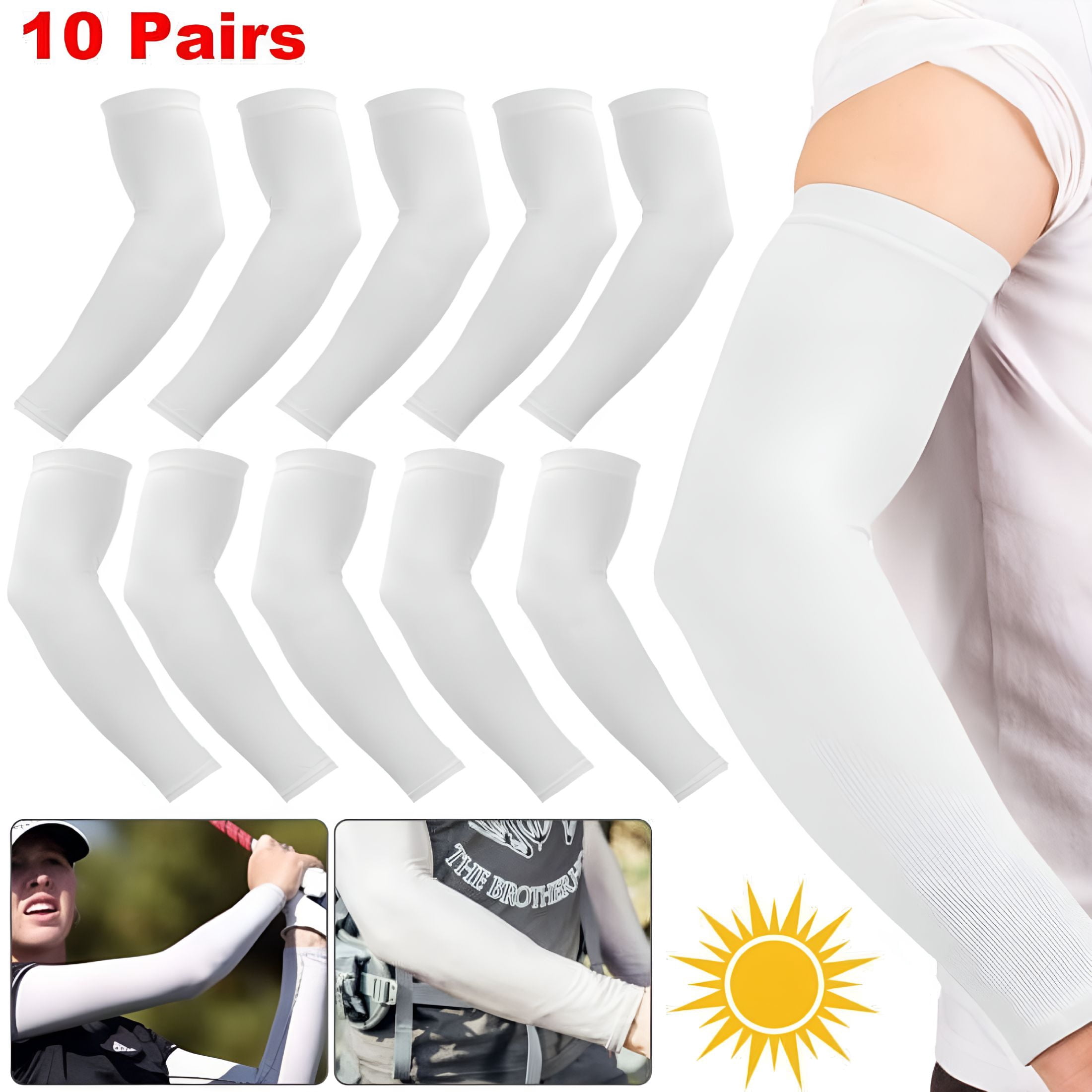 TELOLY Cooling Arm Sleeves for Men and Women, UV Sun Protection ...
