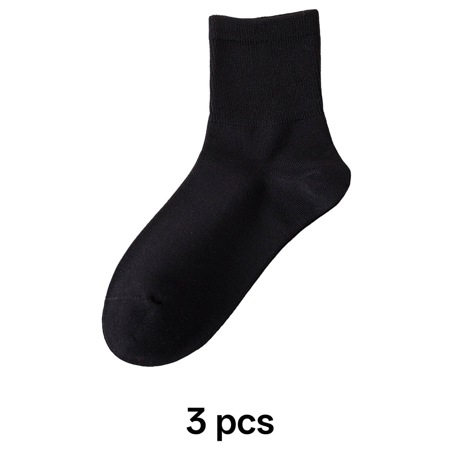 TELOLY Cotton Socks for Men,Soft Comfortable Ankle Socks,Cotton Socks Socks for Men 9-12,Black ...