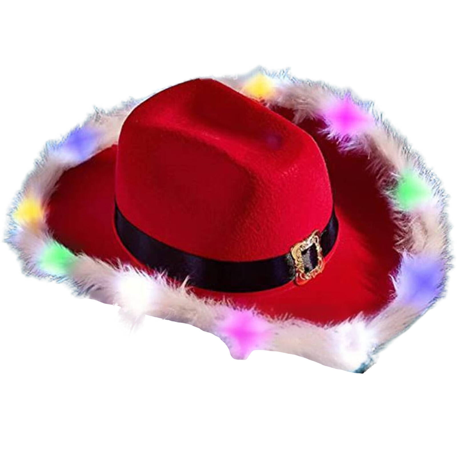 TELOLY Cowboy Hat,Christmas Design Cowgirl Hat for Festive Cheer ...