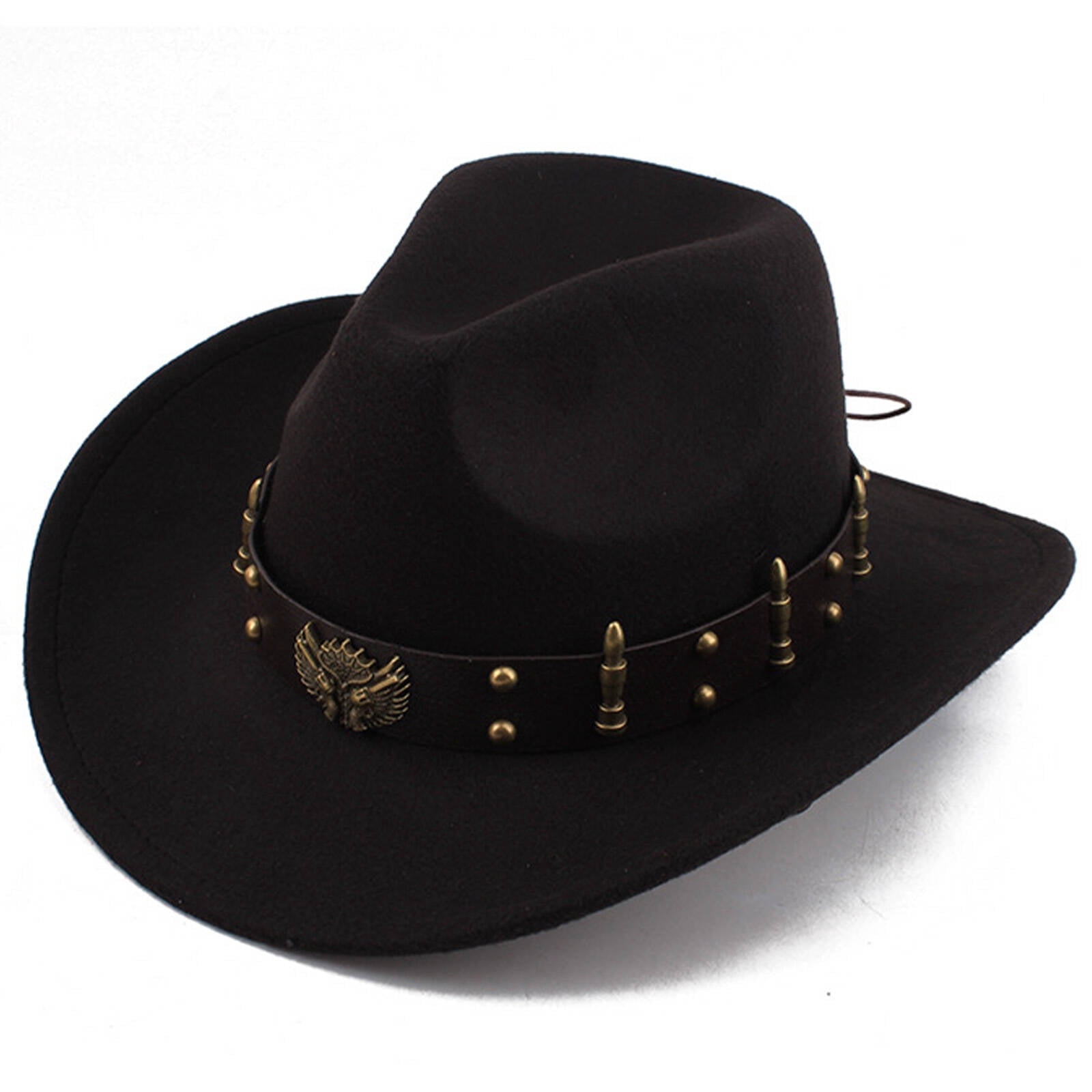 TELOLY Cowboy Hat,Contoured Wide-Brim Cowgirl Hat for Face Framing ...