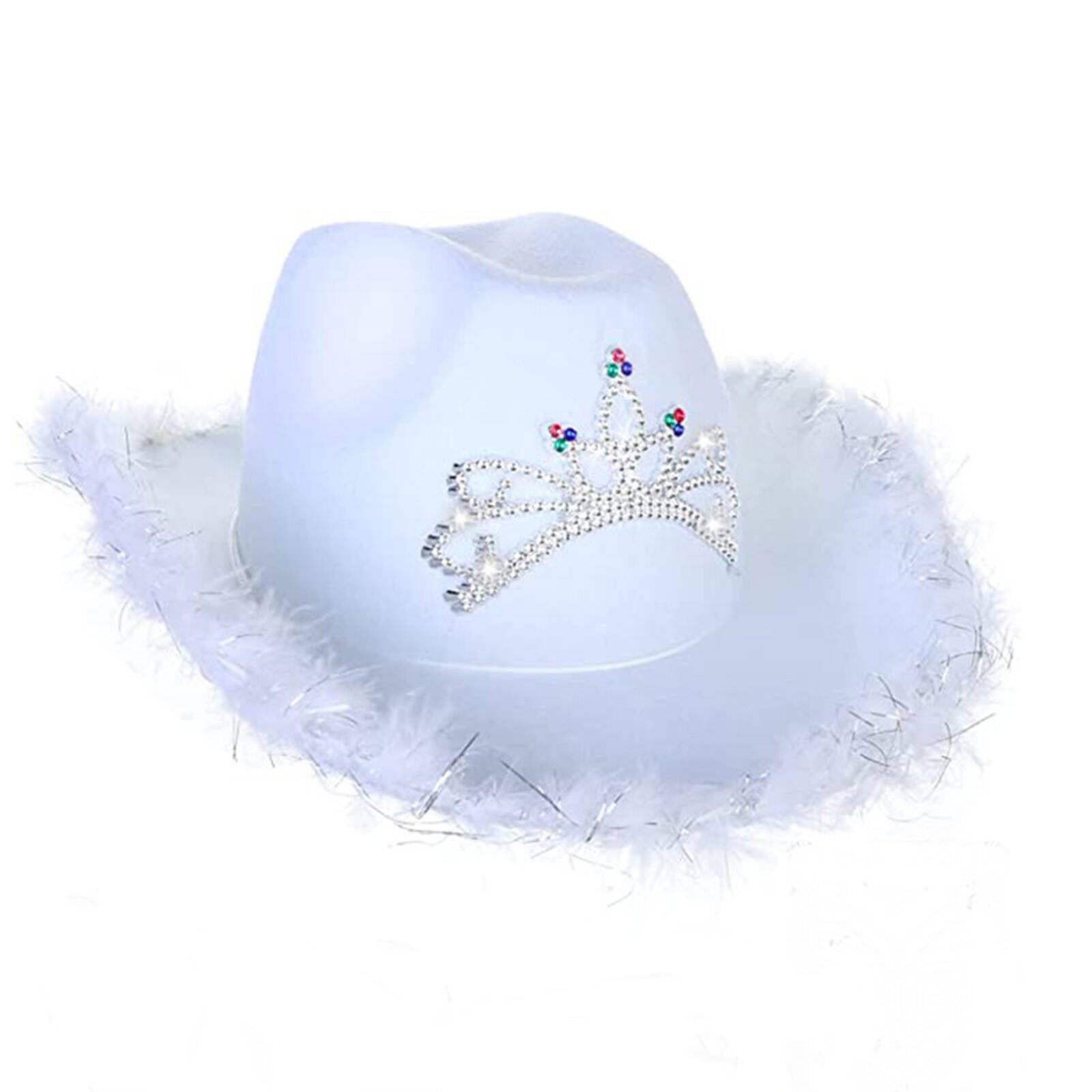 TELOLY Cowboy Hat,Crown Pink Design Cowgirl Hat for Princess-Like Touch ...