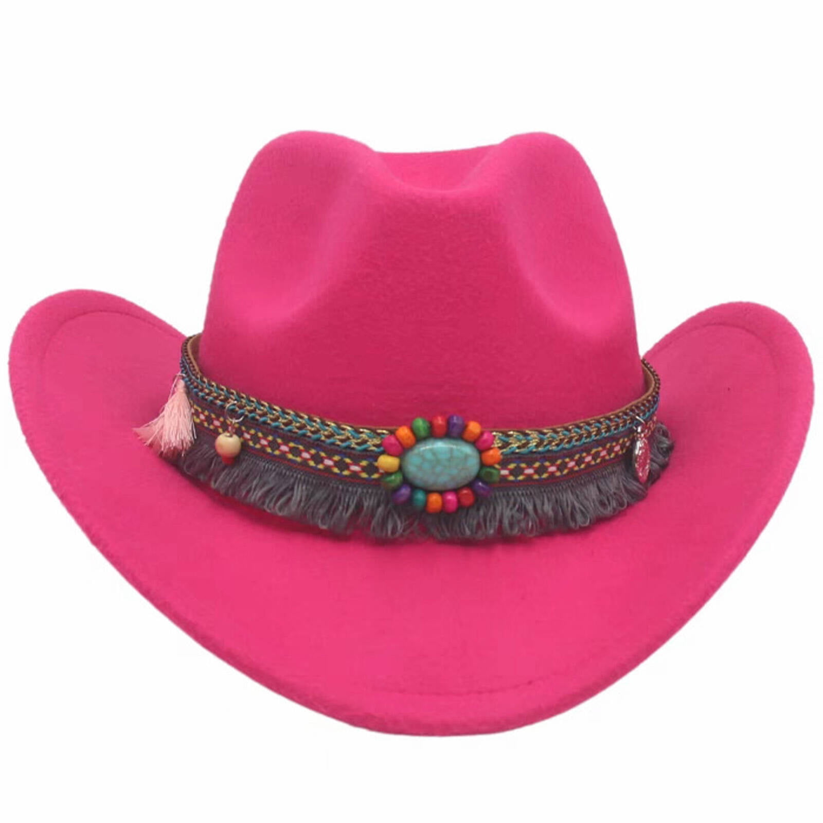 TELOLY Cowboy Hat,Cultural Ethnic Cowgirl Hat,Flared Design Safari Hat ...