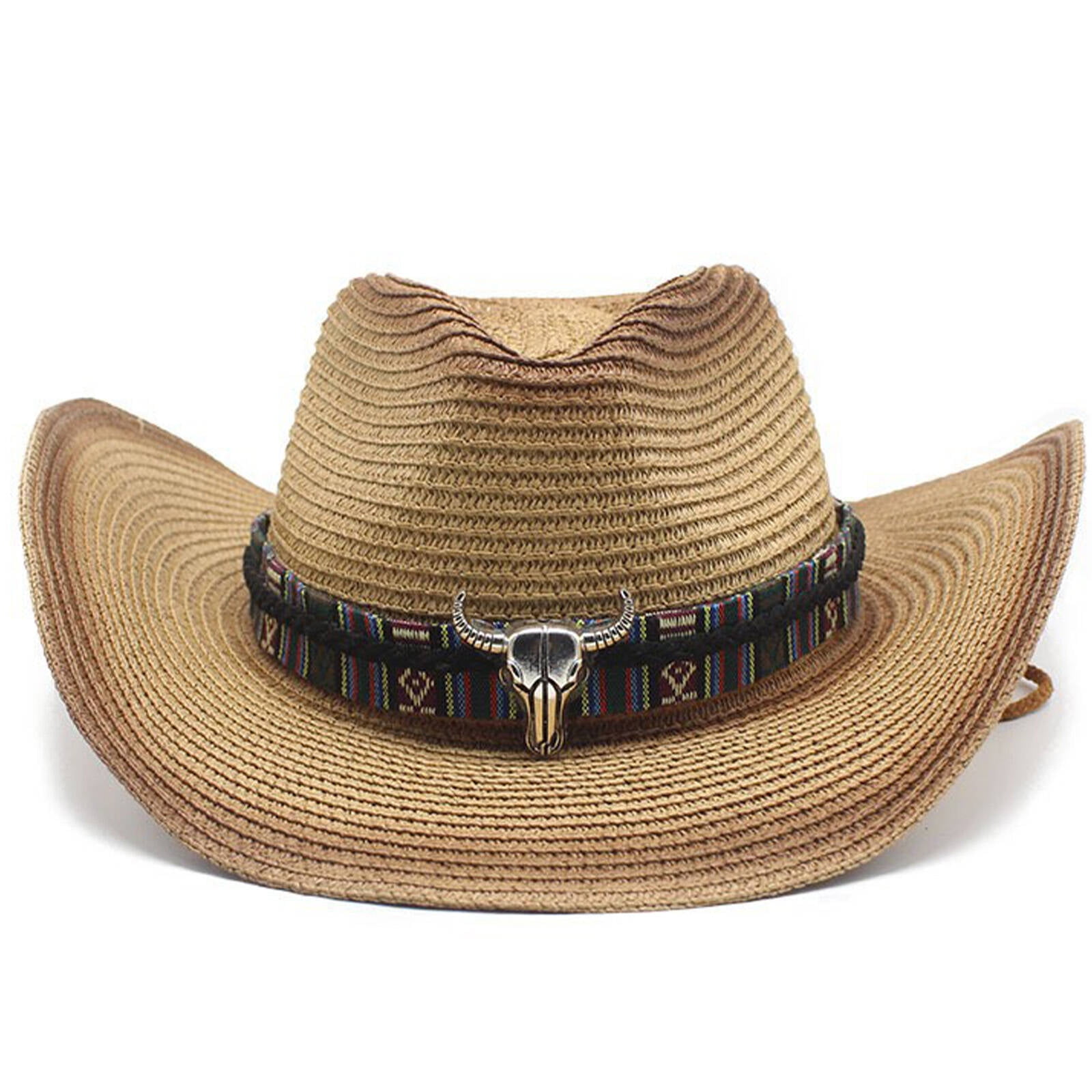 TELOLY Cowboy Hat,Moisture-Wicking Sweatband Cowgirl Hat,Adjustable ...