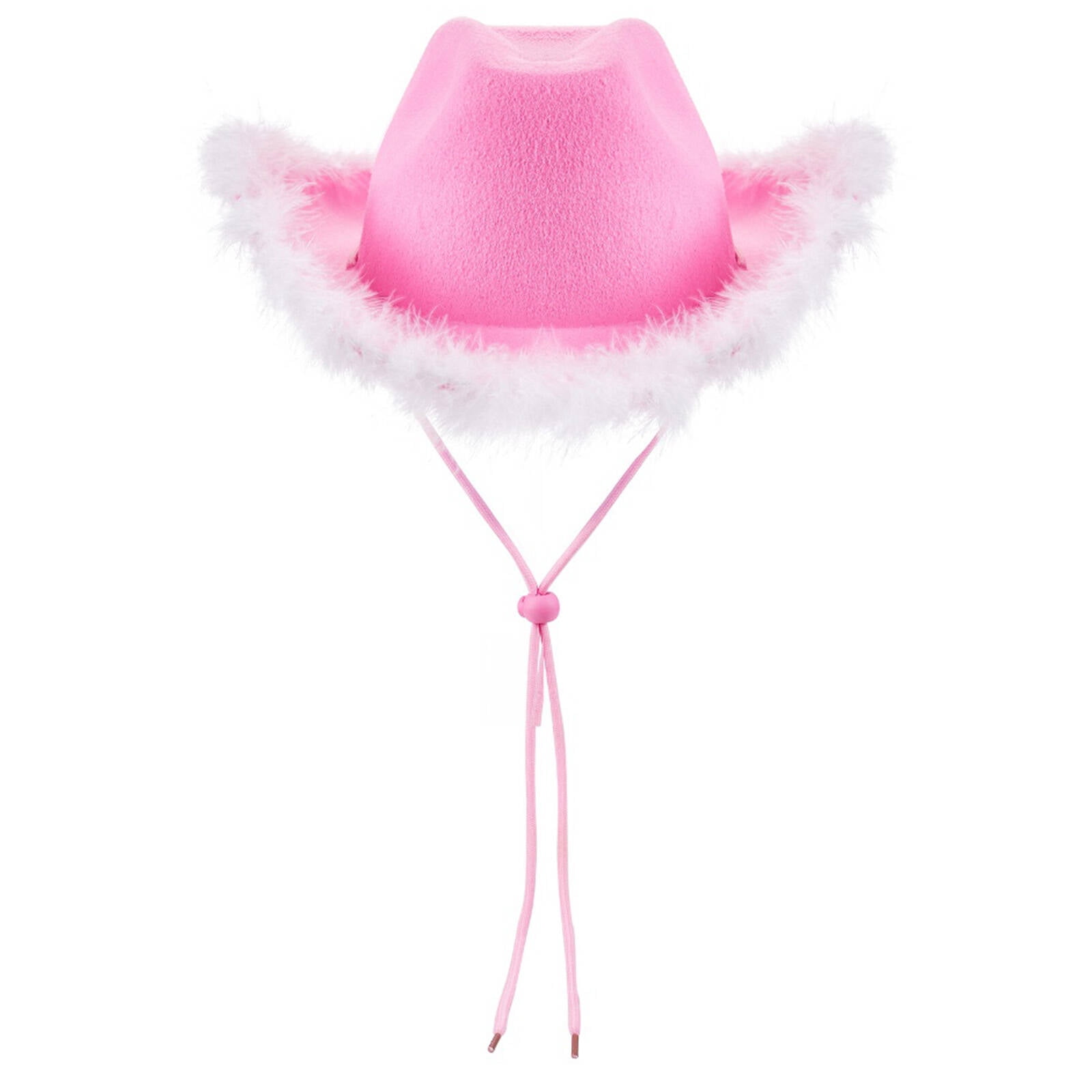 TELOLY Cowboy Hat,Playful Pink Fuzzy Cowgirl Hat with Adjustable Wind ...