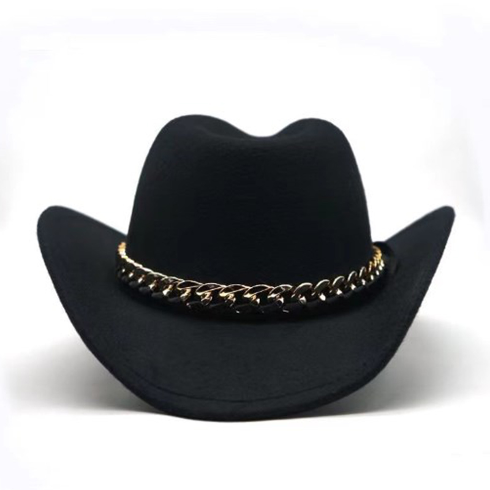 TELOLY Cowboy Hat Vintage Western Fashion Cowboy Hat Men with Golden ...