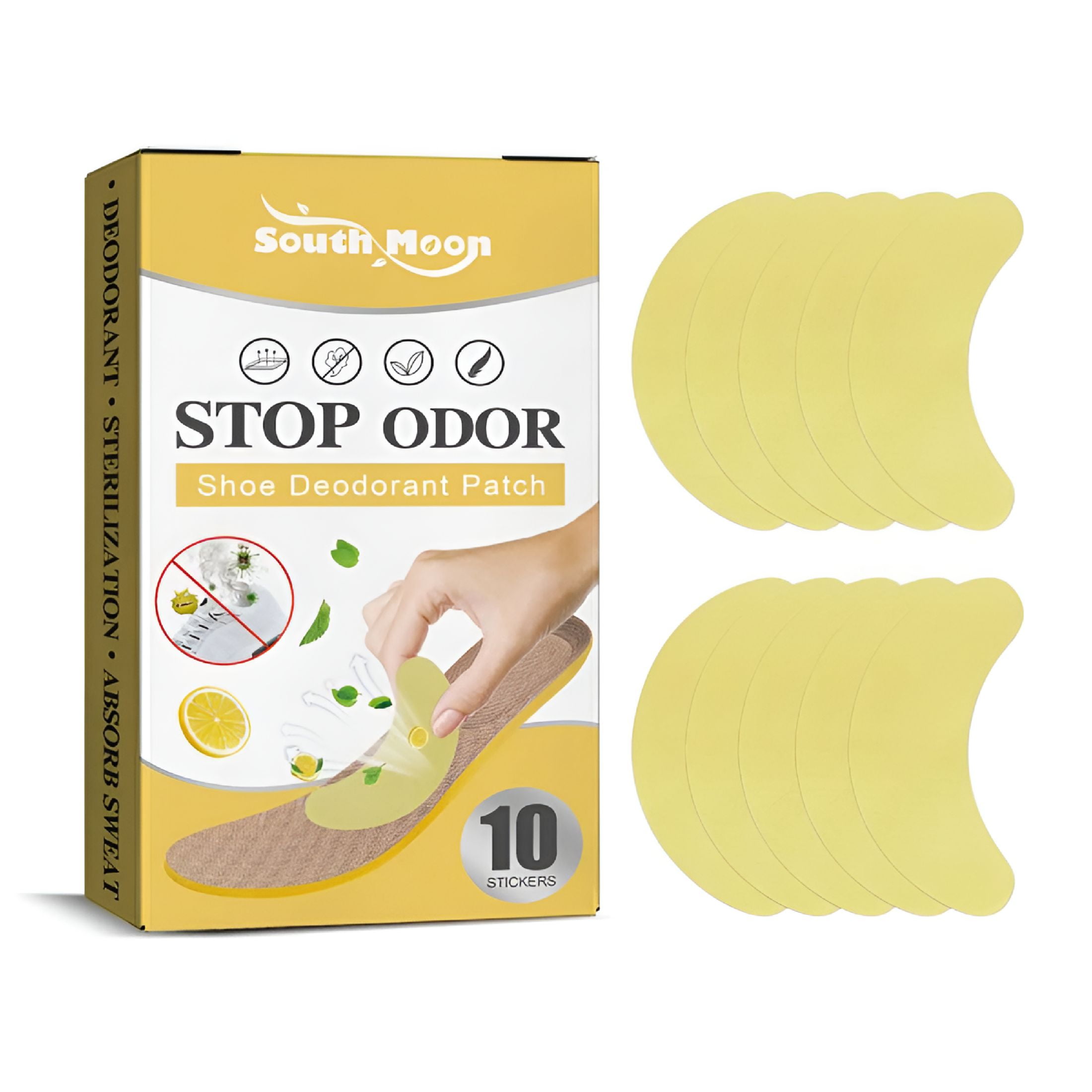 TELOLY Deodorant Insole Stickers, Sneaker Odor Eliminator Air ...