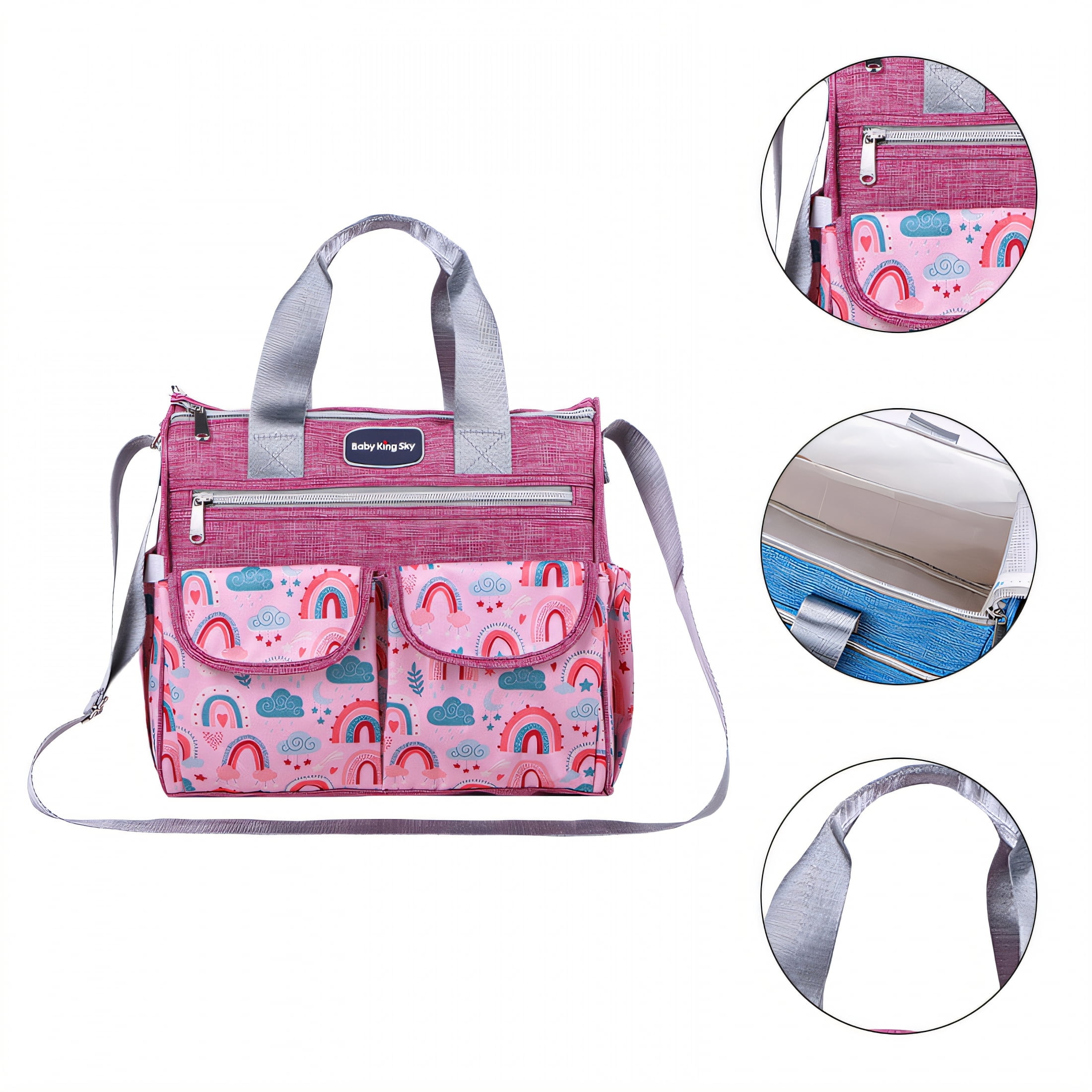 TELOLY Diaper Bag,11.8"*5.9"*11" Diaper Bag Tote,Polyester Crossbody ...