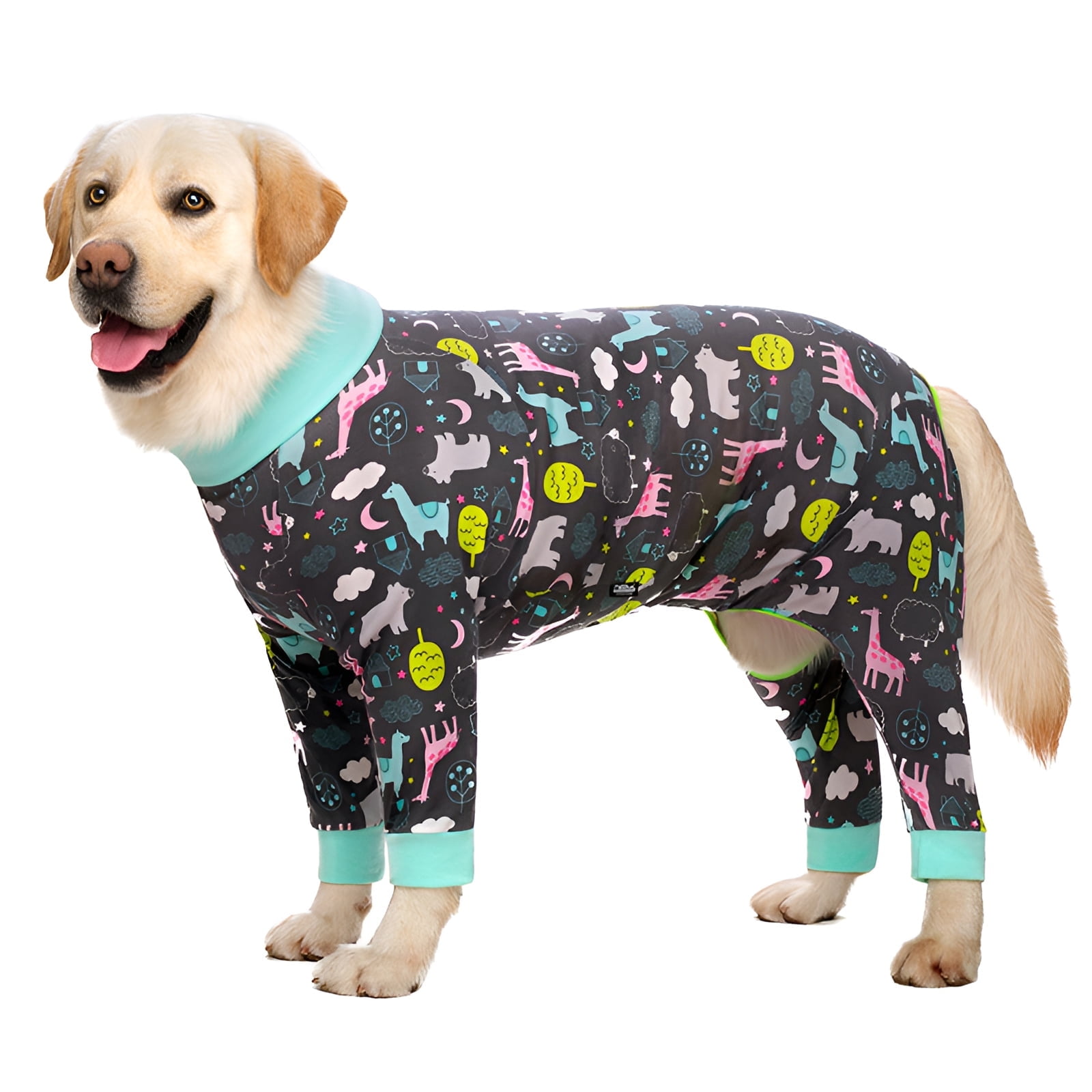 TELOLY Dog Onesie,Tailored Fit Dog Clothes for Large Dogs,Secure and ...