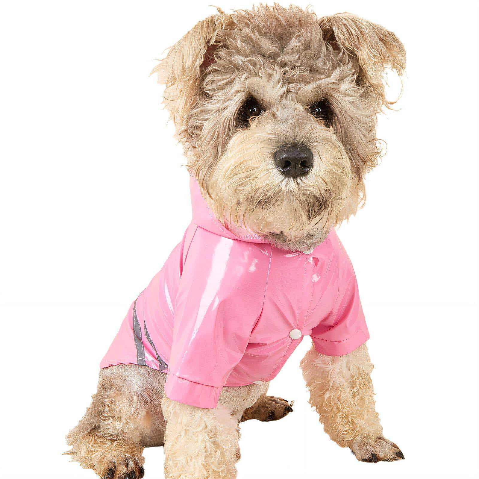 TELOLY Dog Raincoat,10Cm Hood Brim Dog Jackets for Small Dogs,Shields ...