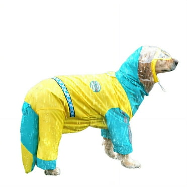 HDE Dog Raincoat Double Layer Zip Rain Jacket with Hood for Small to ...