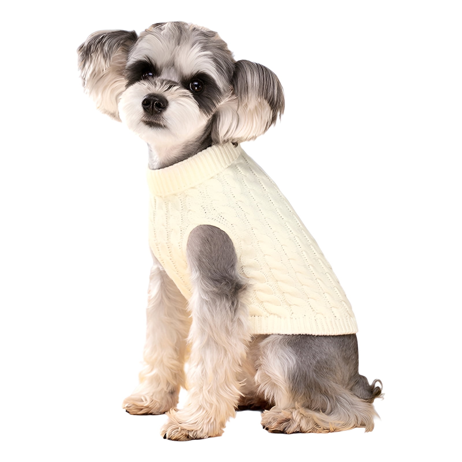 TELOLY 1Pcs Dog Sweater,Yarn Dog Coat,Dog Jacket,White,L - Walmart.com